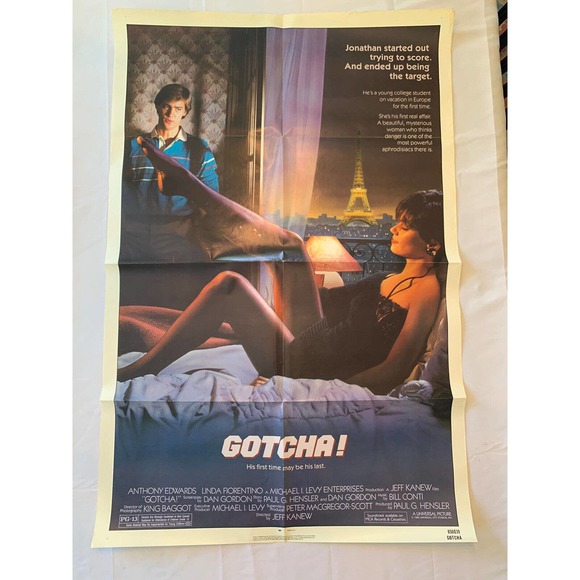 Art | Gotcha Original One Sheet Movie Poster Folded 1985 Anthony Edwards | Poshmark